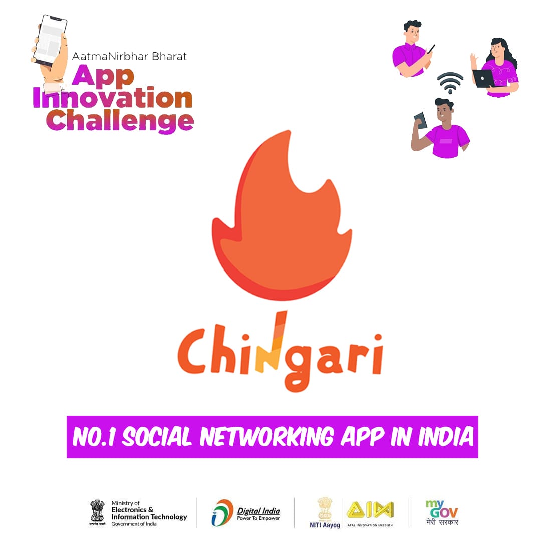 Chingari wins India's first AatmaNirbhar App Challenge - Start-Up Hyderabad